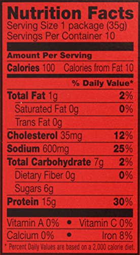 Jack Link's Beef Jerky, Teriyaki, 1.25 oz. Bags, 10 Count - Flavorful Meat Snack for Lunches & More, 14g Protein, 100 Calories, Made with 100% Beef - 96% Fat Free, No Added MSG** or Nitrates/Nitrites