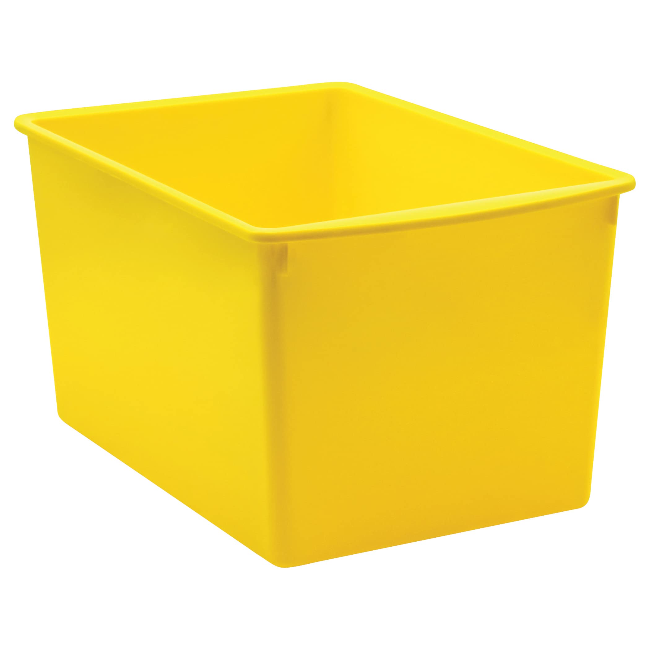 Teacher Created Resources® Yellow Plastic Multi-Purpose Bin 14" x 9-1/4" x 7-1/2"