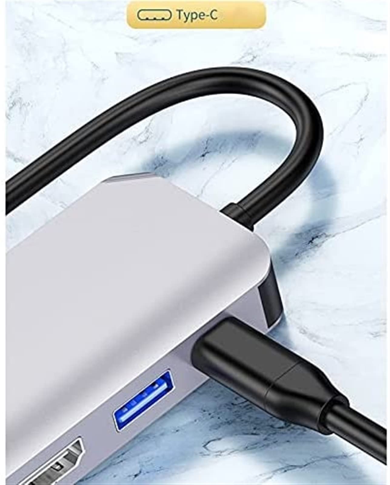 Sxdthy USB Hub, Ultra-Slim Data USB Hub,Type-C Docking Station Type C to HDMI-Compatible 4K to VGA USB Splitter Hub
