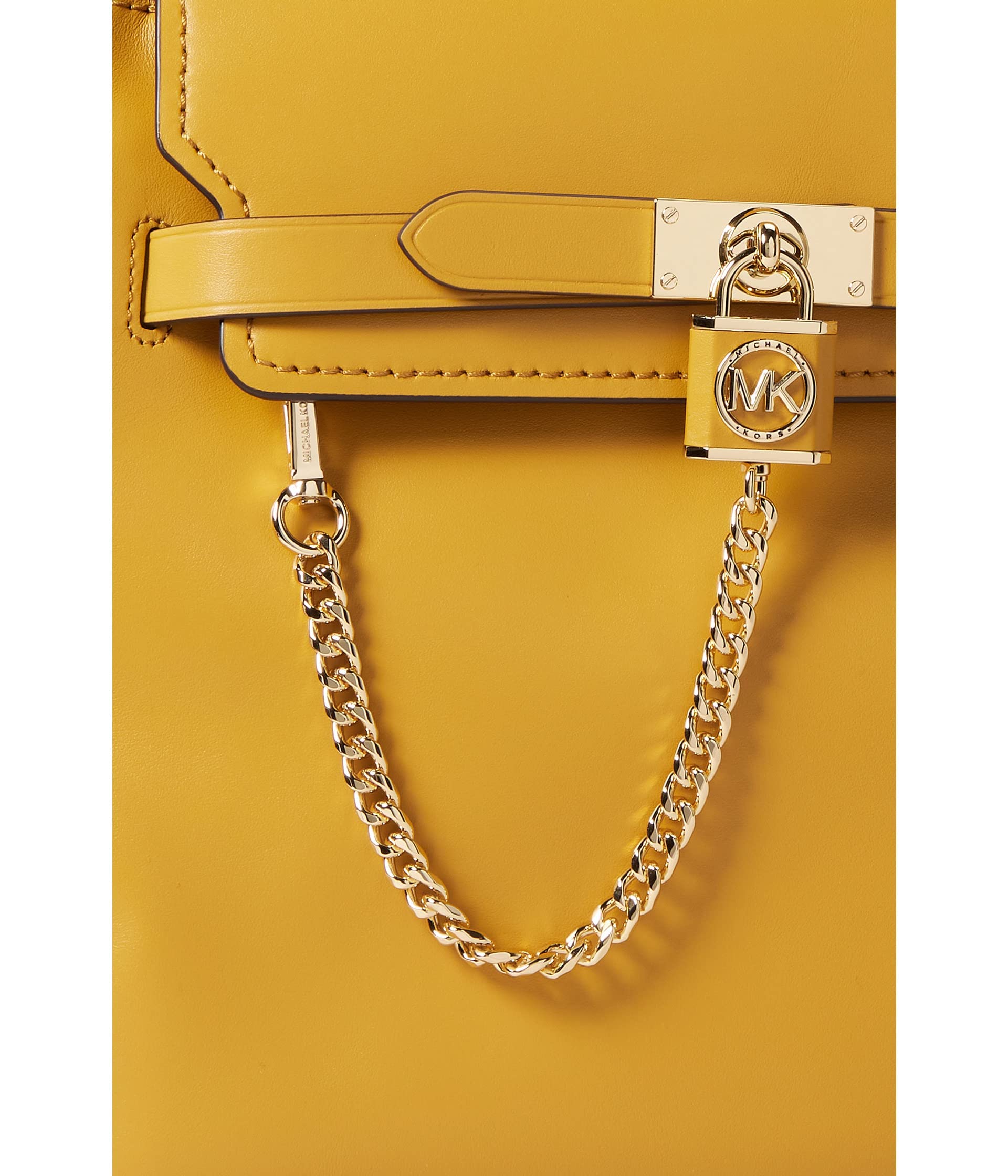 Michael Kors Hamilton Legacy Large Belted Satchel Marigold One Size