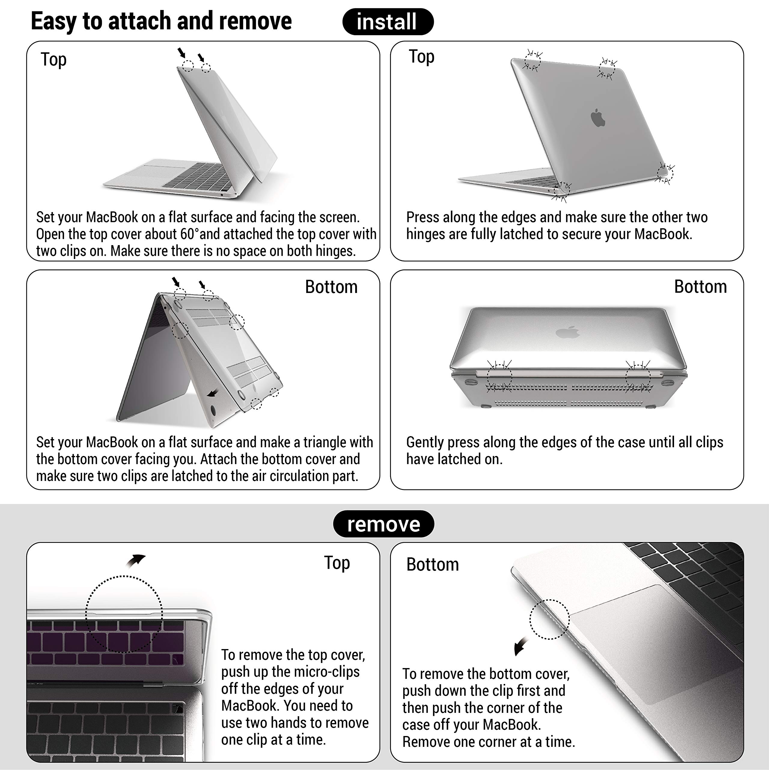 IBENZER Compatible with 2022 2021 2020 MacBook Air 13 inch case M1 A2337 A2179 A1932, Plastic Hard Shell Case for Mac Air 13 Retina Display with Touch ID, Lavendar Gray,AT13LVGY