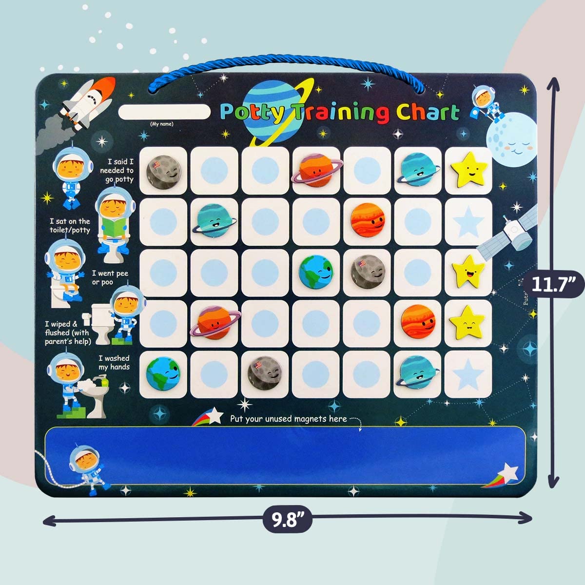 Putska Bundle Unicorn & Space Potty Training Chart for Toddler, Sticker Chart for Kids Potty Training, A Reward Chart for kids, Reward Sticker Chart Kids Toilet Training, potty chart for boys & girls