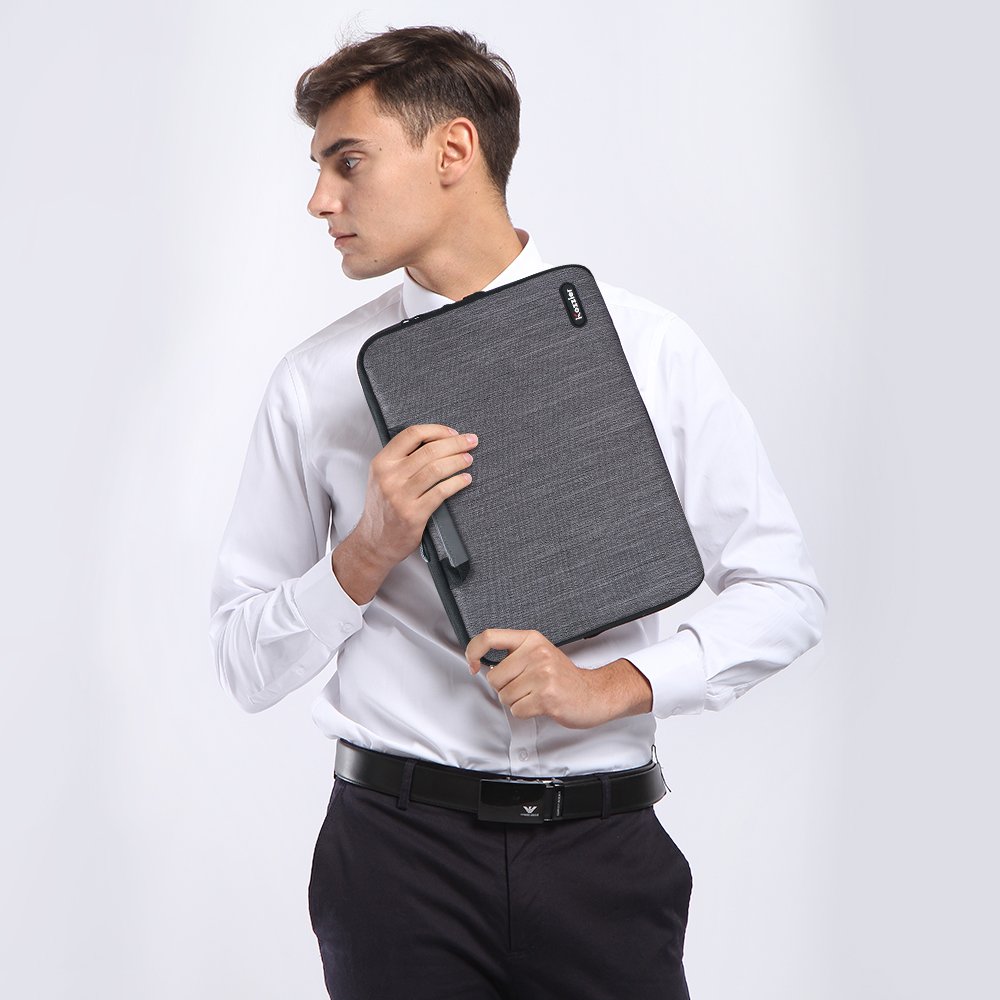 iCozzier 13-13.3 Inch Handle Electronic Accessories Strap Laptop Sleeve Case Bag Protective Bag for 13" MacBook Air/MacBook Pro/Pro Retina Sleeve – Grey
