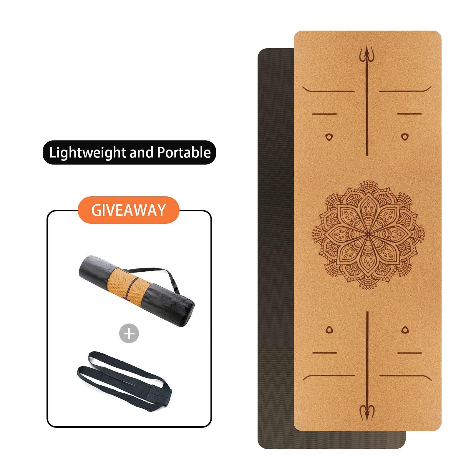 Leogreen Cork TPE Yoga Mat