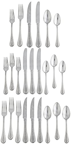 Lenox 893079 Textured Neutrals 24-Piece Flatware Set