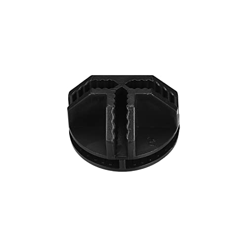 uxcell Plastic Wire Cube Connectors, 36x23mm Grid Buckle Clip for Storage Shelving Cabinet Organizer, Black, 20Pcs