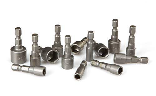 TEKTON Quick-Change Power Nut Driver Bit Set, 14-Piece (3/16-7/16 Inch) | 2938