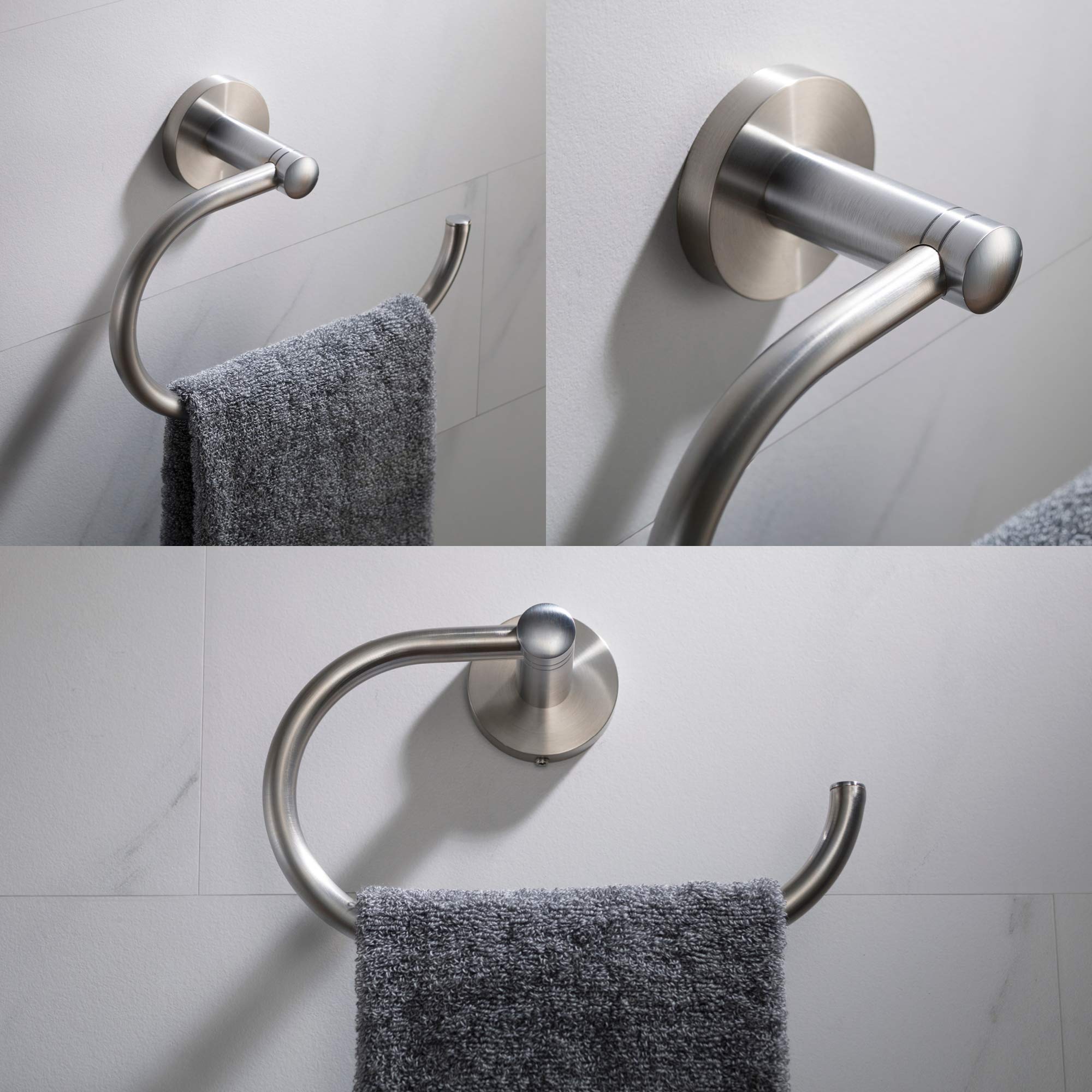 KRAUS Indy Single Handle Basin Bathroom Faucet in Spot Free Stainless Steel and Matching Pop-Up Drain with Overflow, KBF-1401SFS-PU-11SN