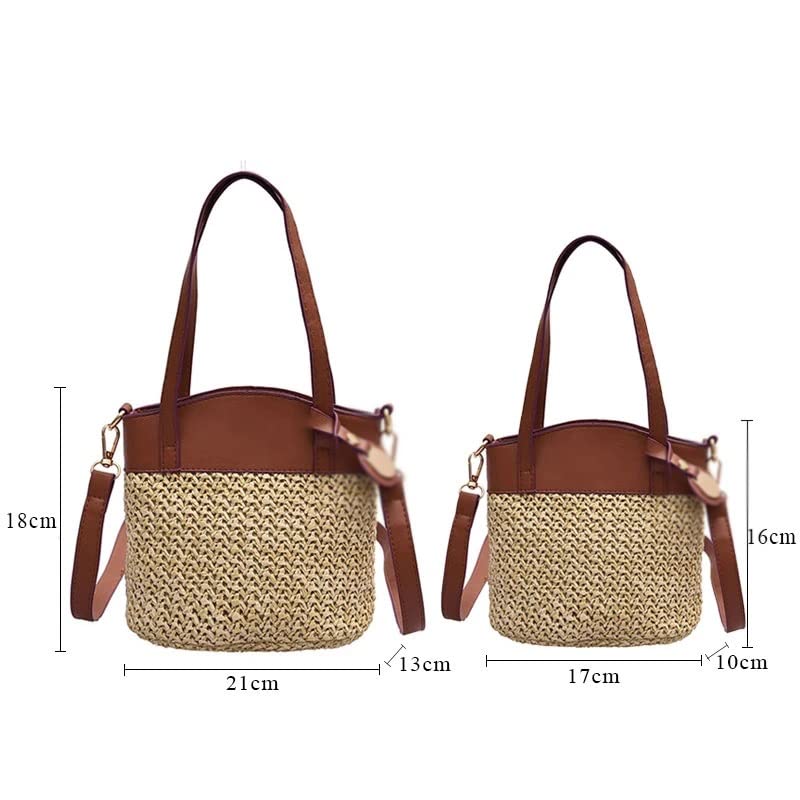 SFMZCM Beach Bag Handmade Ladies Shoulder Bags Strap Handbag Patchwork Messenger Bags Female (Color : D, Size : 18 * 21CM)