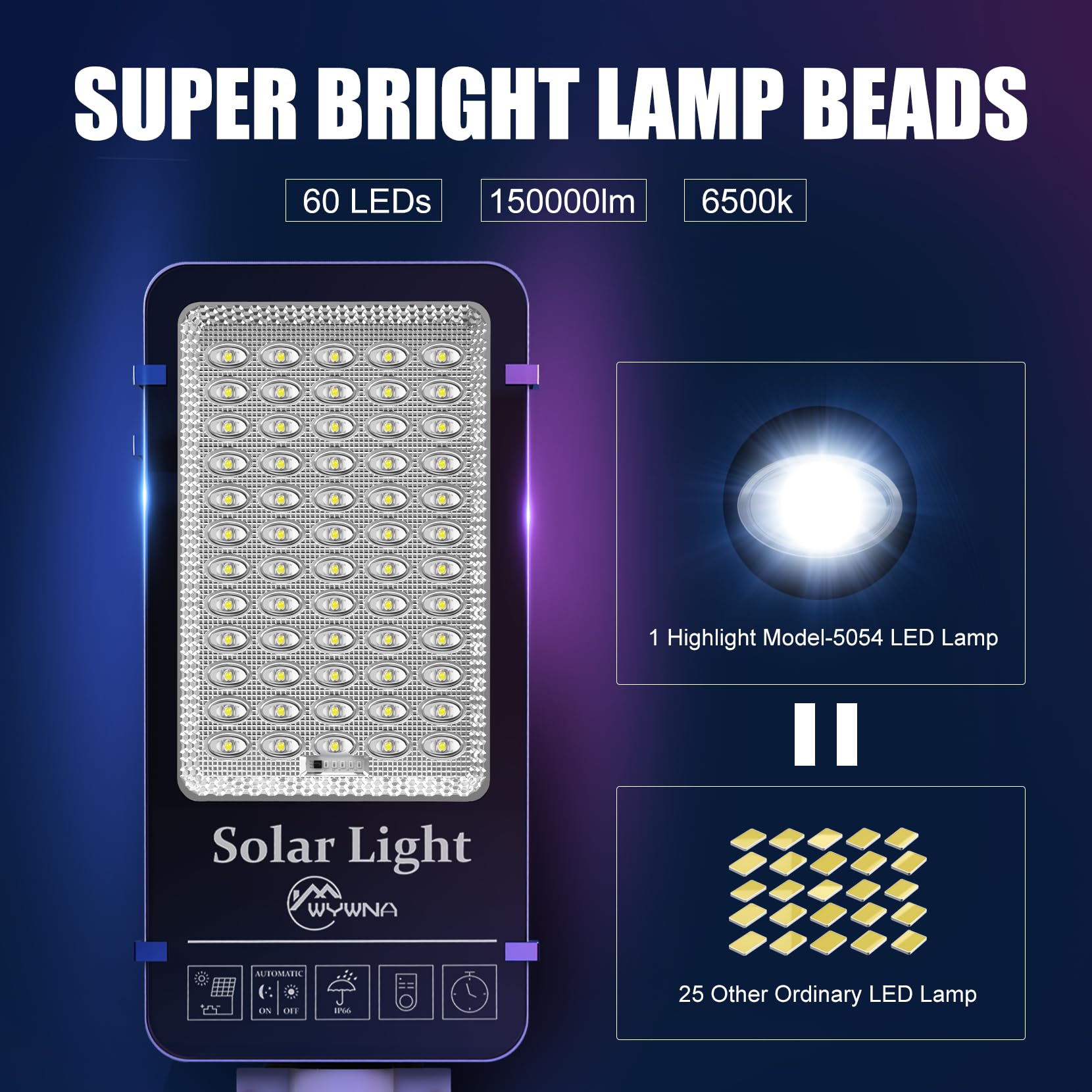 WYWNA 6000W Solar Street Lights Outdoor and 5000W Solar Street Lights Outdoor