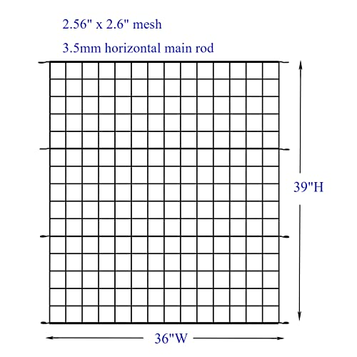 ICITYWALL 5 Panels 15ft (L) X 39in (H) Decorative Garden Fence, Solid h Post Design, Rustproof Wire No Dig Animal Barrier Fencing Outdoor for Backyard Patio(5 Panels 36"L x 39" H, 6 stakes)