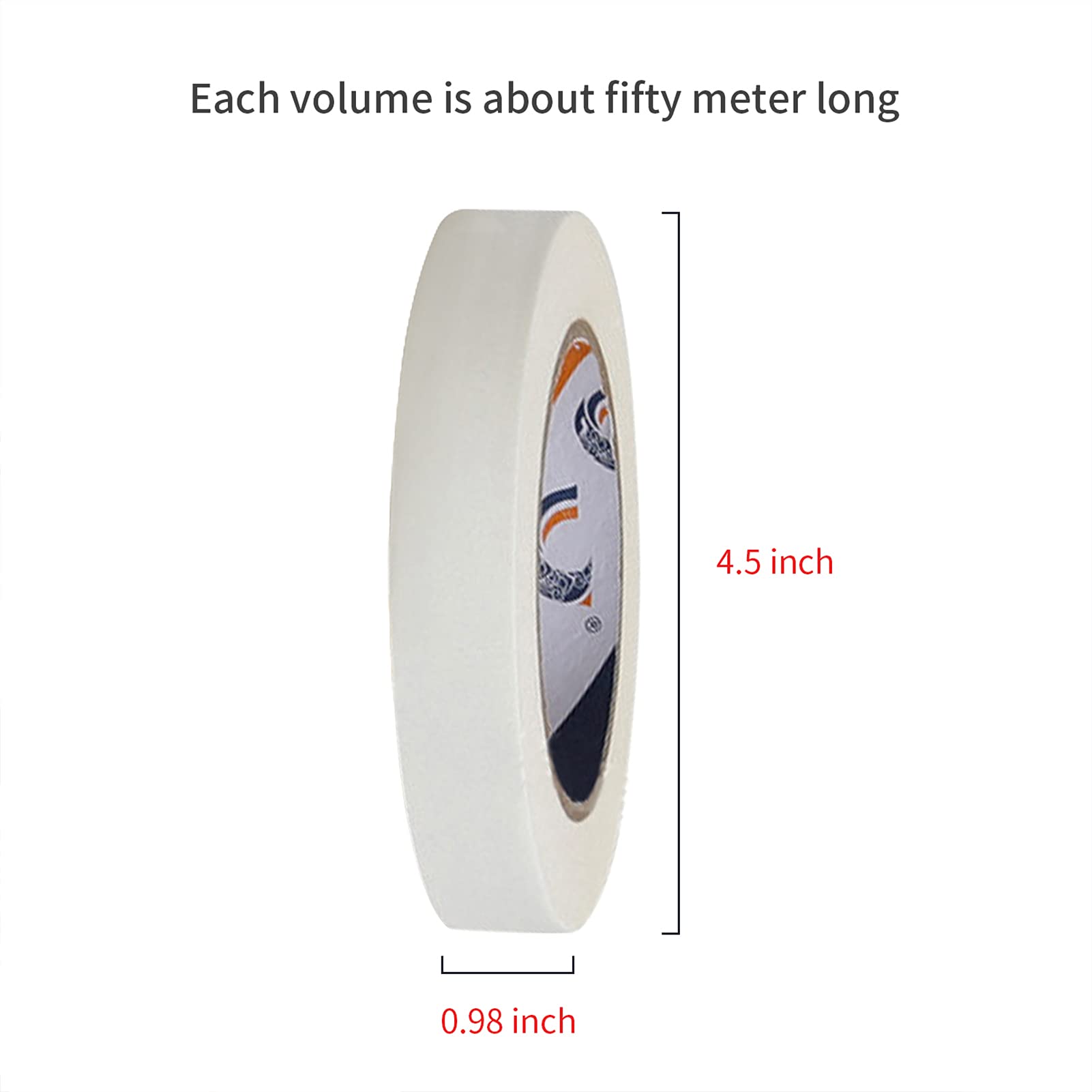JSY Tape, self-Adhesive Acid-Free Tape Masking Tape, General Purpose Masking Tape Bulk Multipack for Basic Use (1 inch x 180 feet)