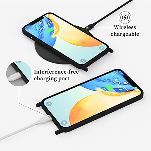 VooDirop Compatible with iPhone 13 Pro Max Case Crossbody Phone Case with Strap Neck Lanyard Adjustable Shockproof Drop Protection Silicone Phone Cover for iPhone 13 Pro Max 6.7ββ Black