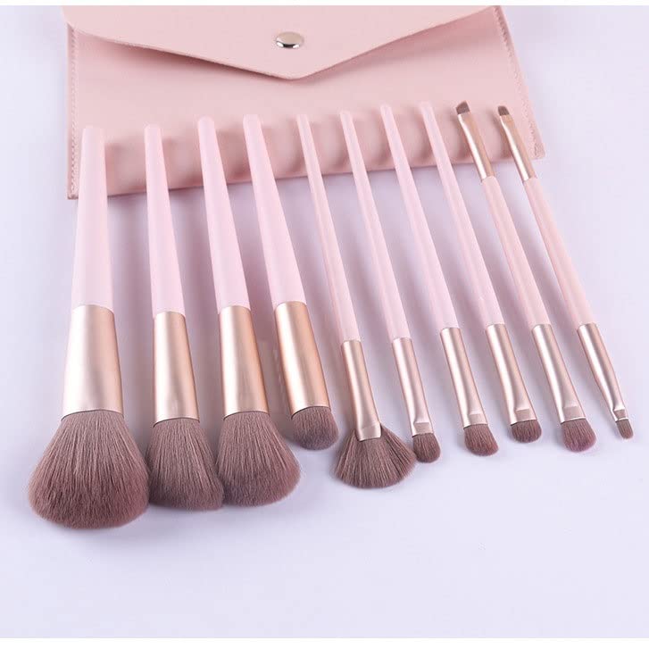 TREXD Set Of 10 Makeup Brushes Portable Makeup Tools Lip Brush Concealer Brush Eye Shadow Brush