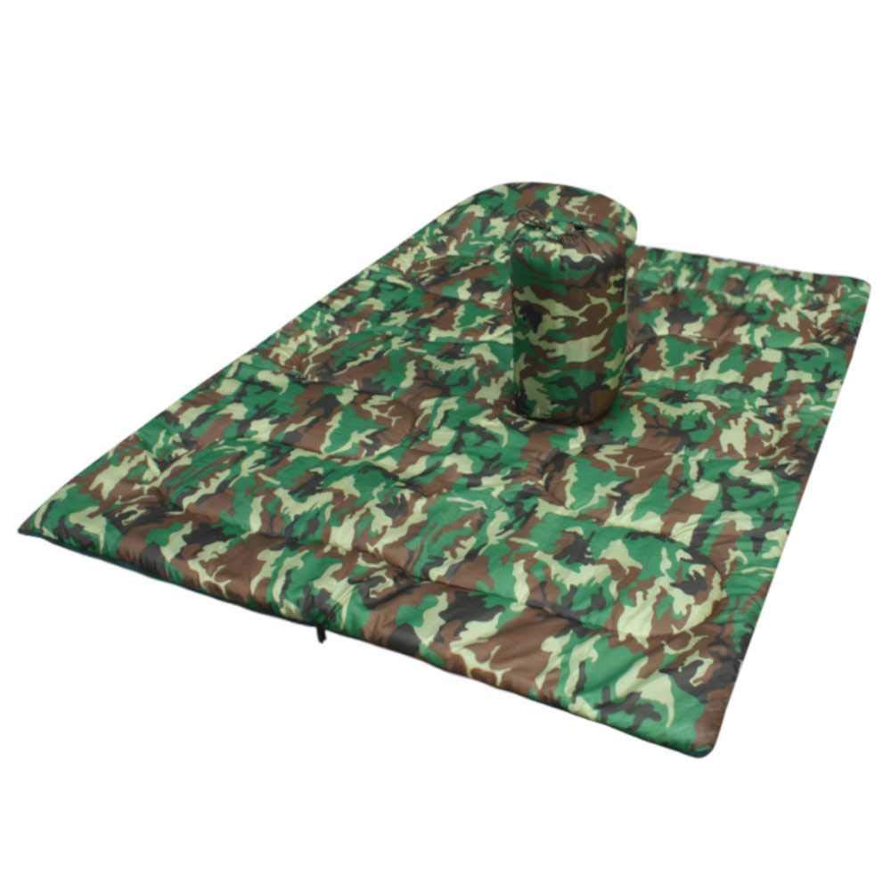 I-Sport Camouflage Single Person Envelope Sleeping Bag with Carrying Bag Adults (Camo)