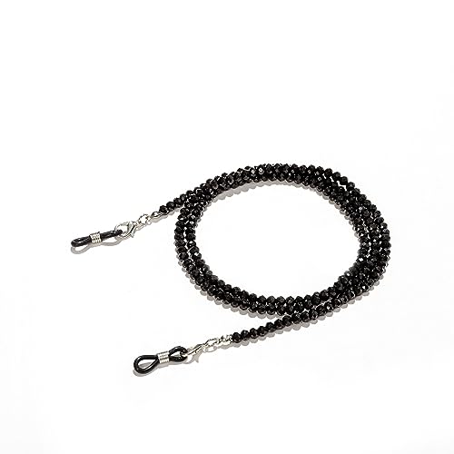Purida Beaded Eyeglasses Chain for Women, Reading Glasses Holder,Sunglasses Chain, Lanyard for Face Mask, Black