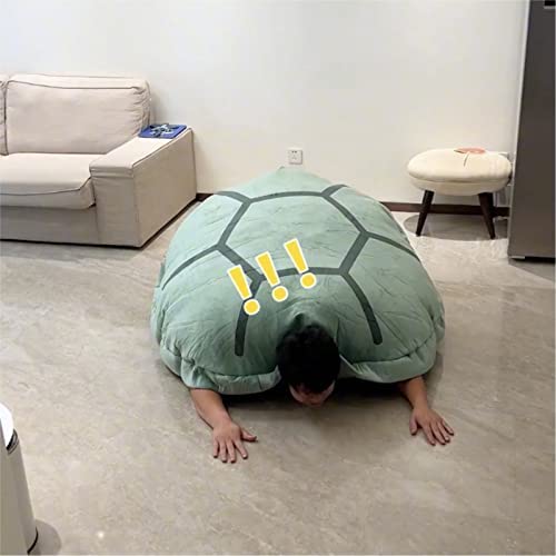Purism Turtle Shell Pillow Turtle Dresses Wearable Turtle Shell Plush Toy Big Turtle Shell Pillow Stuffed Soft for Sleeping Cushion Cosplay Game, Gift for Kids Adults (60 inch)