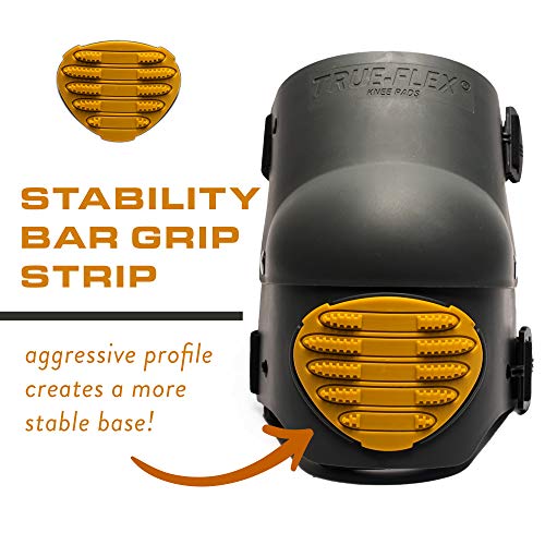 TSE Safety - TSE-TFLX-XL Flex Work Knee Foam Padding Pads - Anti-Slip Strong Double Straps Comfortable Knee Protection Breathable Heavy Duty for Indoor and Outdoor Use β XL, Black & Yellow