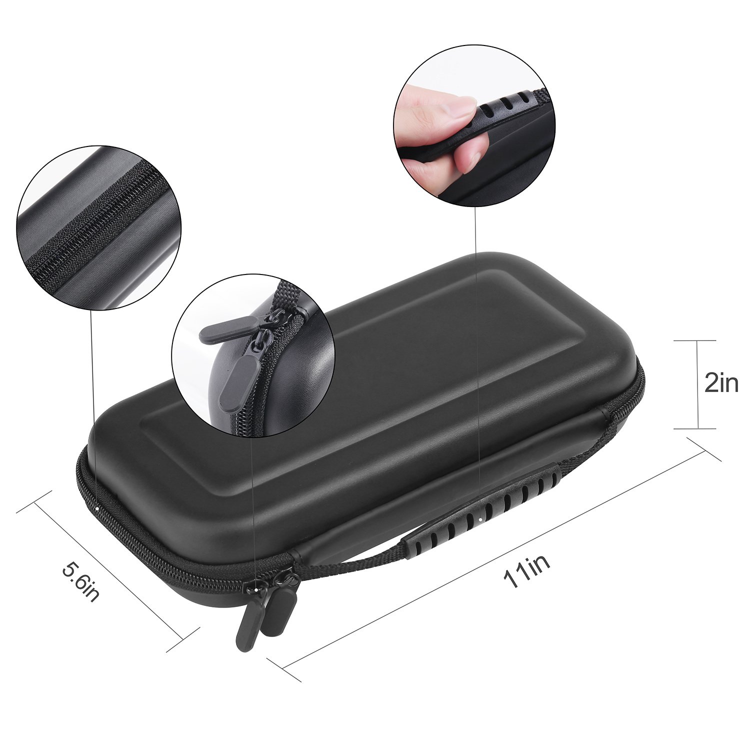 iAmer Accessories for Nintendo Switch 11 in 1 Starter Kits,Include Carrying Case for Switch,Protective Cover,Tempered Glass Screen Protector,Silicone Cover for Joy Con,Thumb Grips Caps,Game Card Case