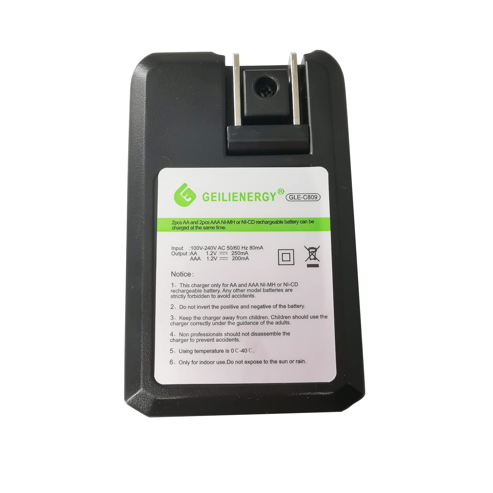 QBLPOWER 1.2v AAA NiCd 600mAh Triple A Rechargeable Battery Combo with Universal Battery Charger