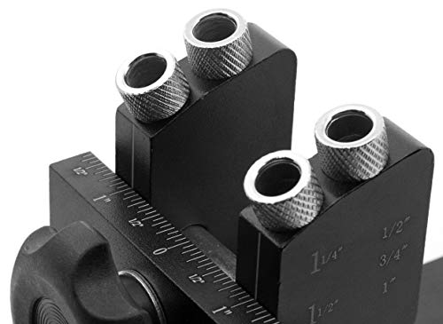 WEN Pocket Hole Jig Kit, Metal, Step Drill Bit, Self-Tapping Screws, and L-Base (WA1527)