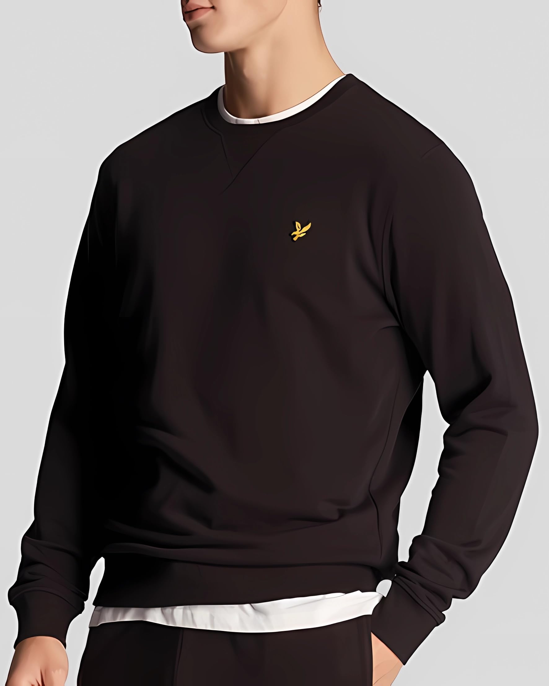 Lyle & Scott Men's Logo Sweatshirt, Black, L