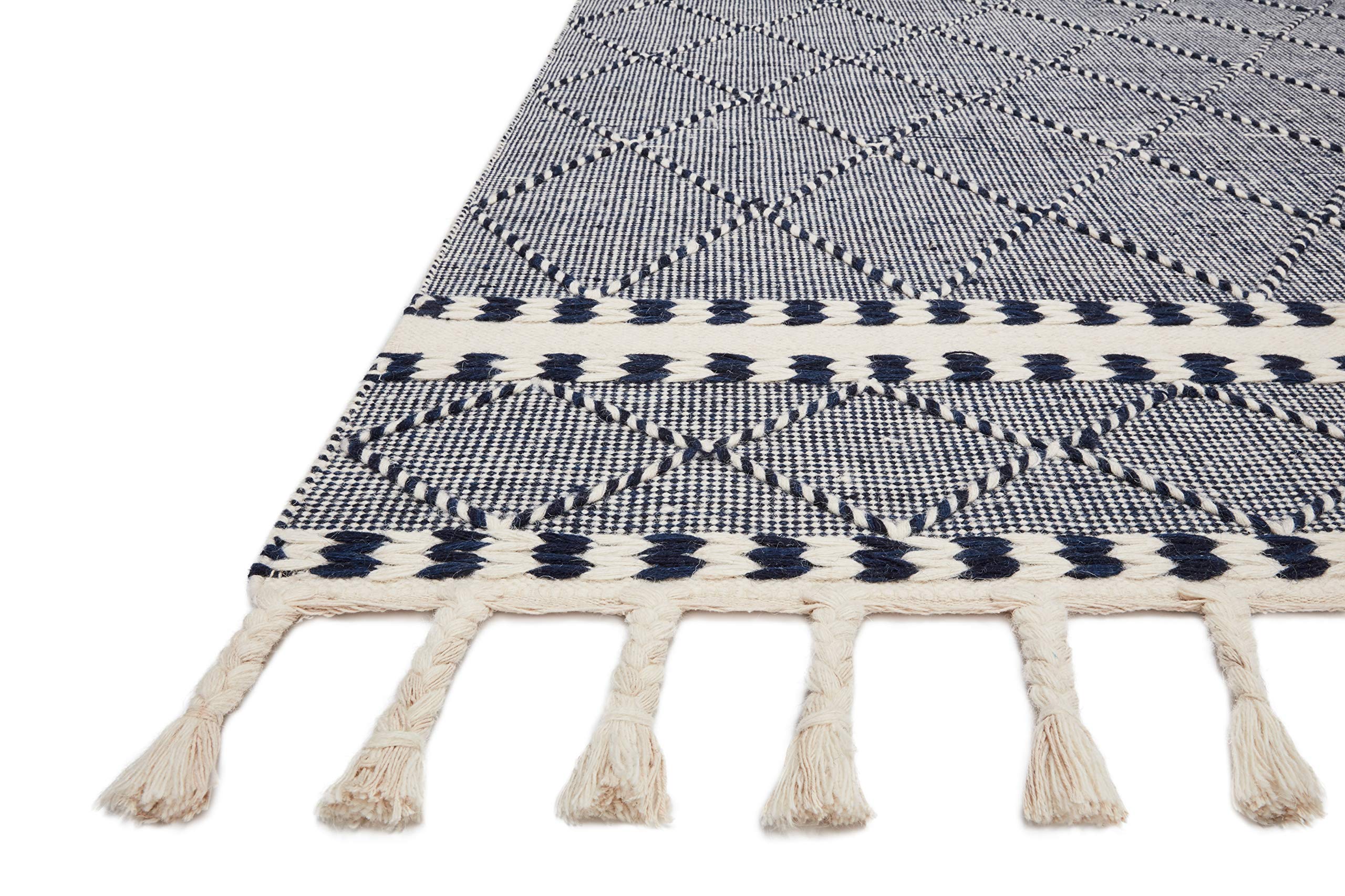 Loloi II Sawyer Collection SAW-02 Navy 18" x 18" Sample Sample Rug