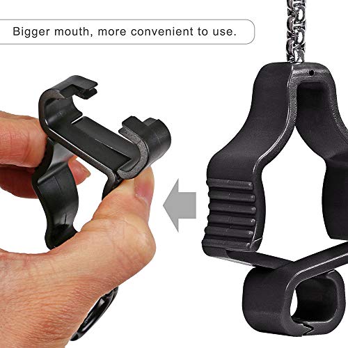 SELEWARE 5pcs Glove Clips for Work, Non-slip Metal Glove Clip Holder for Construction Belt, Guard Labor Worker Glasses Helmets Grabber Keeper, Black