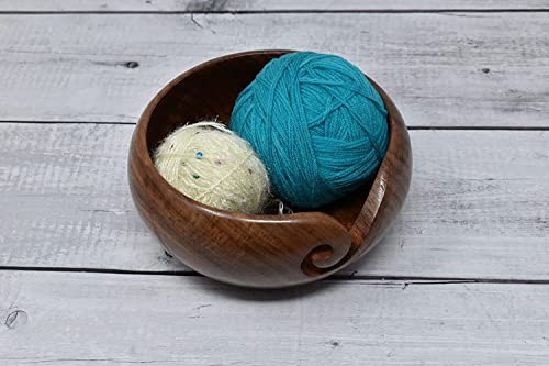 Zayan Nautical Handmade Extra Large Wooden Yarn Bowl with Elegant Design