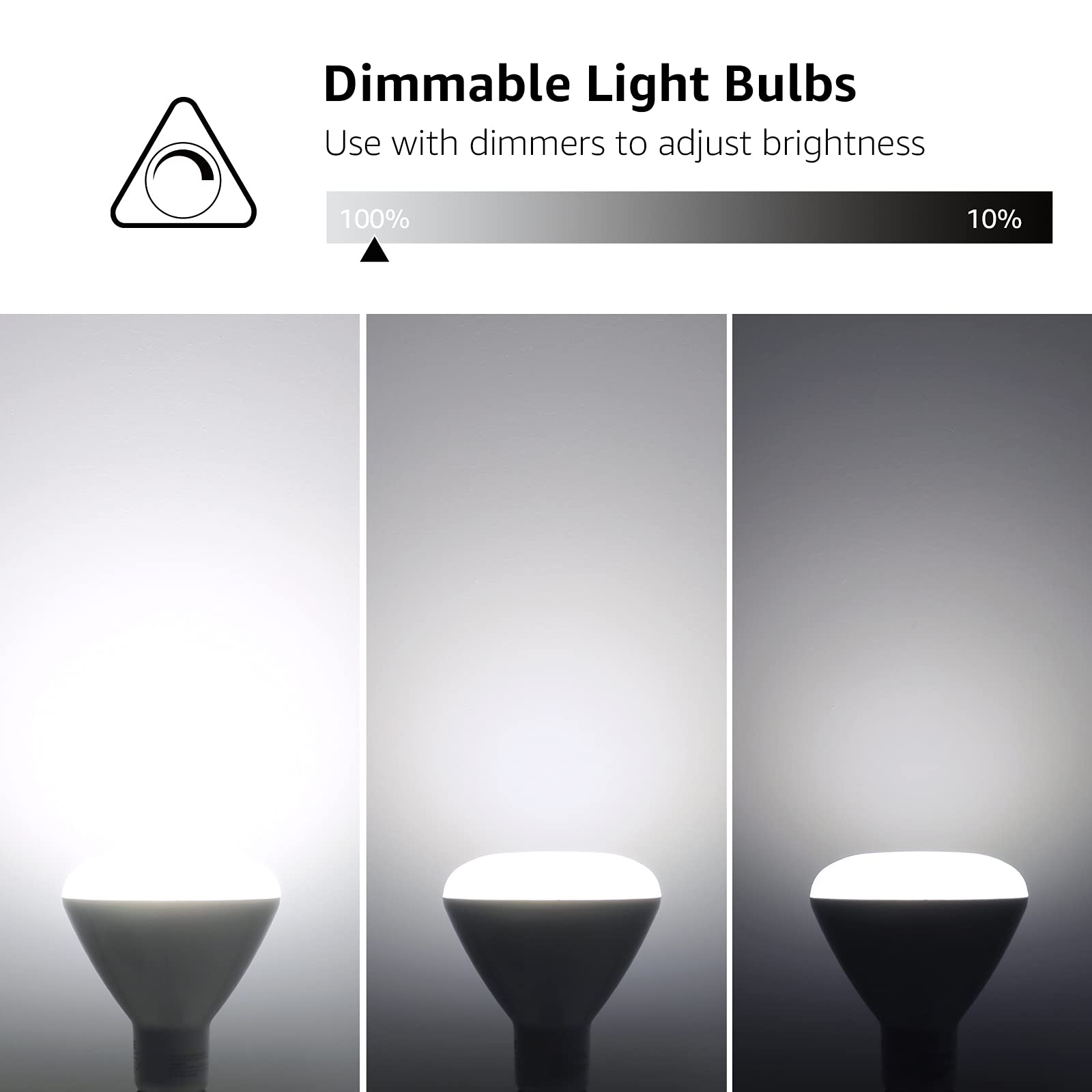 LE Recessed Light Bulbs, BR30 LED Flood Light Bulbs Indoor, Dimmable, Daylight 5000K, 65W Equivalent, E26 Medium Base, Bulged Light Bulbs for Cans, Pack of 12