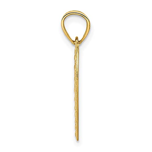 IceCarats 14K Yellow Gold Doves Heart Necklace Love Pendant Charm Only