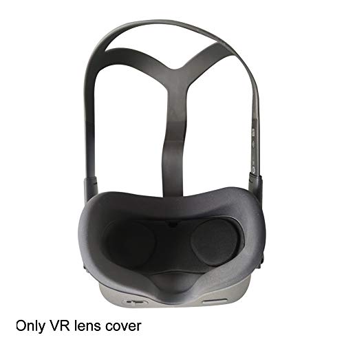 KASCLINO Dust Proof VR Lens Cover Protector for Oculus Quest 2, VR Accessories Anti Scratch Lens Protective Cover Cap, Washable Protective Cover(Black)