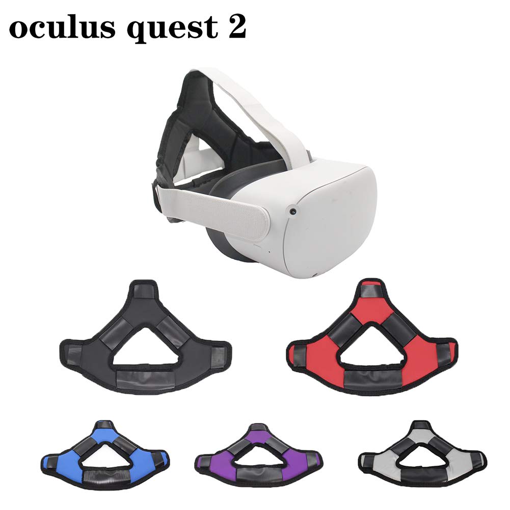 KASCLINO Head Strap Pad for Oculus Quest 2, Practical Sweatproof VR Headset Head Strap Pad Replacement for Oculus Quest 2, VR Headset Fixed Accessories Breathable PU Leather(Grey)