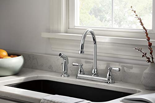 Peerless P2865LF Elmhurst Two-Handle Kitchen Faucet with Spray Deck-Mount, Chrome