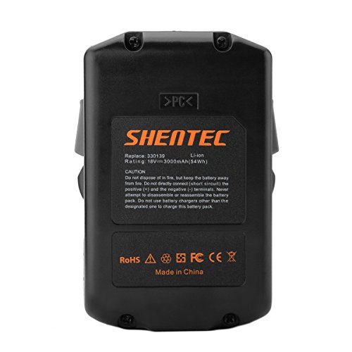 Shentec 3.0Ah 18V Replacement Battery Compatible with Hitachi 339782 BSL1830C BSL1815X BSL1815S BSL1830 330139 330557 (Lithium-Ion Slide Style Battery)