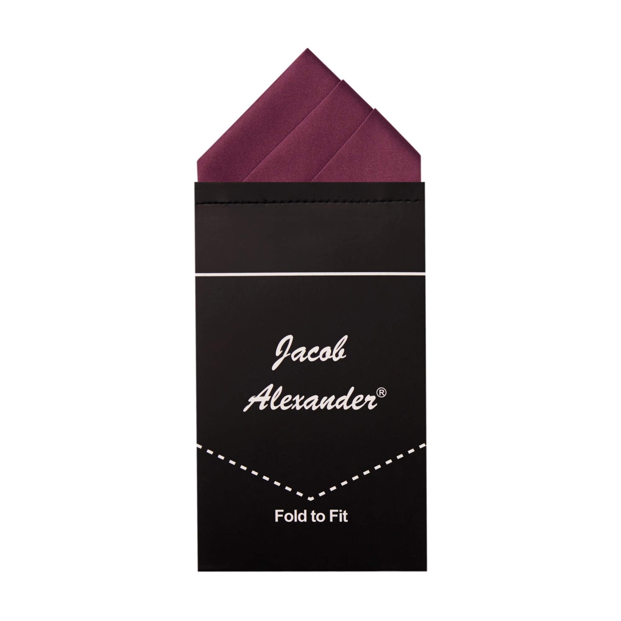 Jacob Alexander Men's Pre-Folded Triangles Pocket Square Handkerchief - White