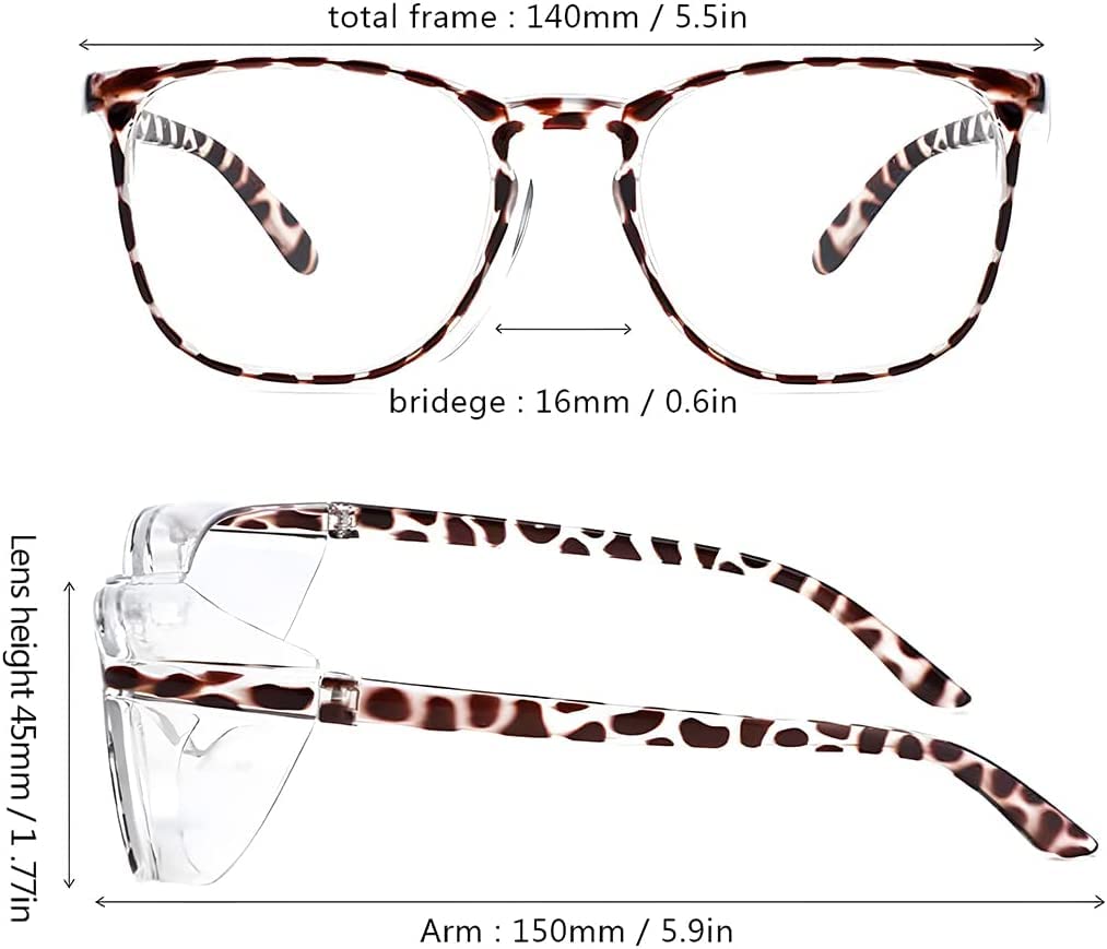 Rayharyo Safety Glasses for Women Nursing Safety Goggles Nurses Anti Fog Blue Light Blocking Lens Fashionable Clear Protective Eyewear