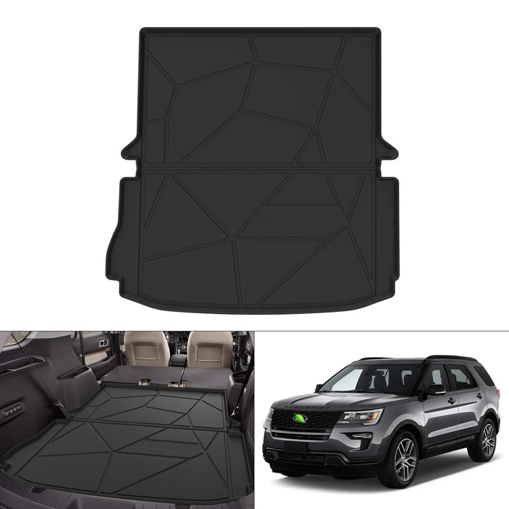 KUST Cargo Mat for 2011-2019 Ford Explorer Cargo Liner All Weather Trunk Floor Mat Black TPO Non-Slip