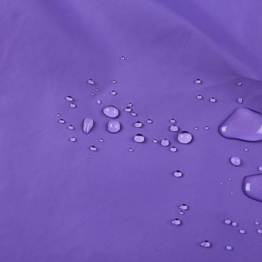 Jingle Bongala Boys Girls Lightweight Breathable Raincoat Waterproof Hooded Rain Jacket Windbreaker Easy to Fold-Purple-140