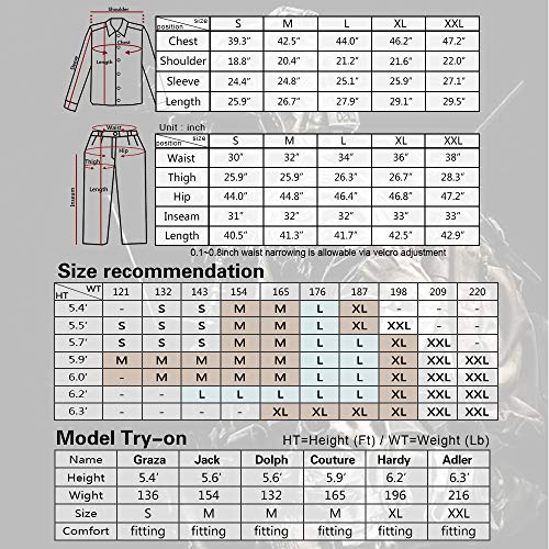 IDOGEAR Men G3 Assault Combat Uniform Set with Knee Pads Multi-camo Camouflage Tactical Airsoft Hunting Paintball Gear (Multi-camo, X-Large)