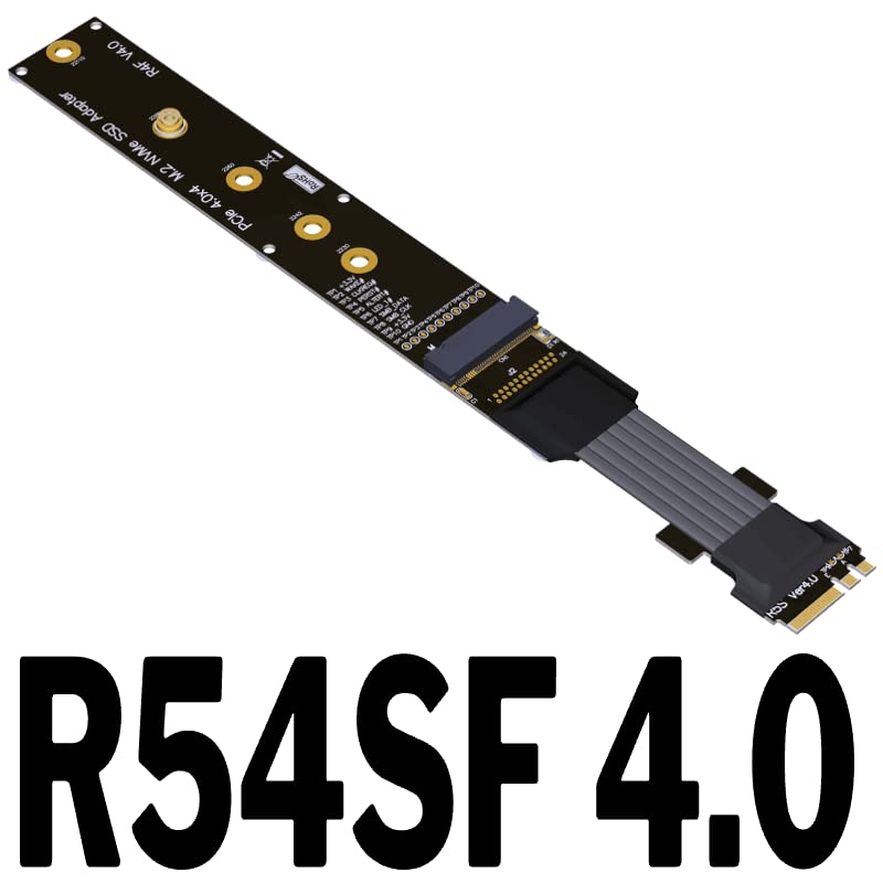 QJJ M.2 WiFi Key A.E 4.0 to M.2 NVME Key M Extension Cable (10cm, R54SF 4.0)