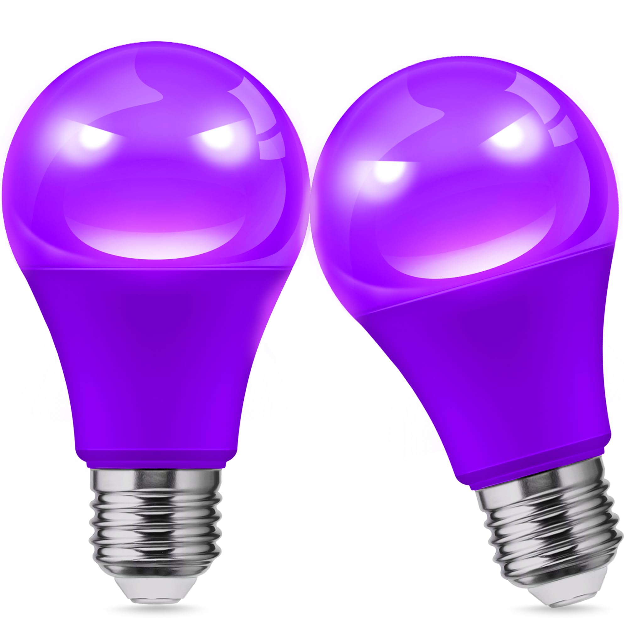 L LOHAS LED Blue LED Light Bulbs, A19 9W (60W Equivalent) Christmas Blue Colored Light Bulb Indoor, E26 Base, Non-Dim, 4 Pack