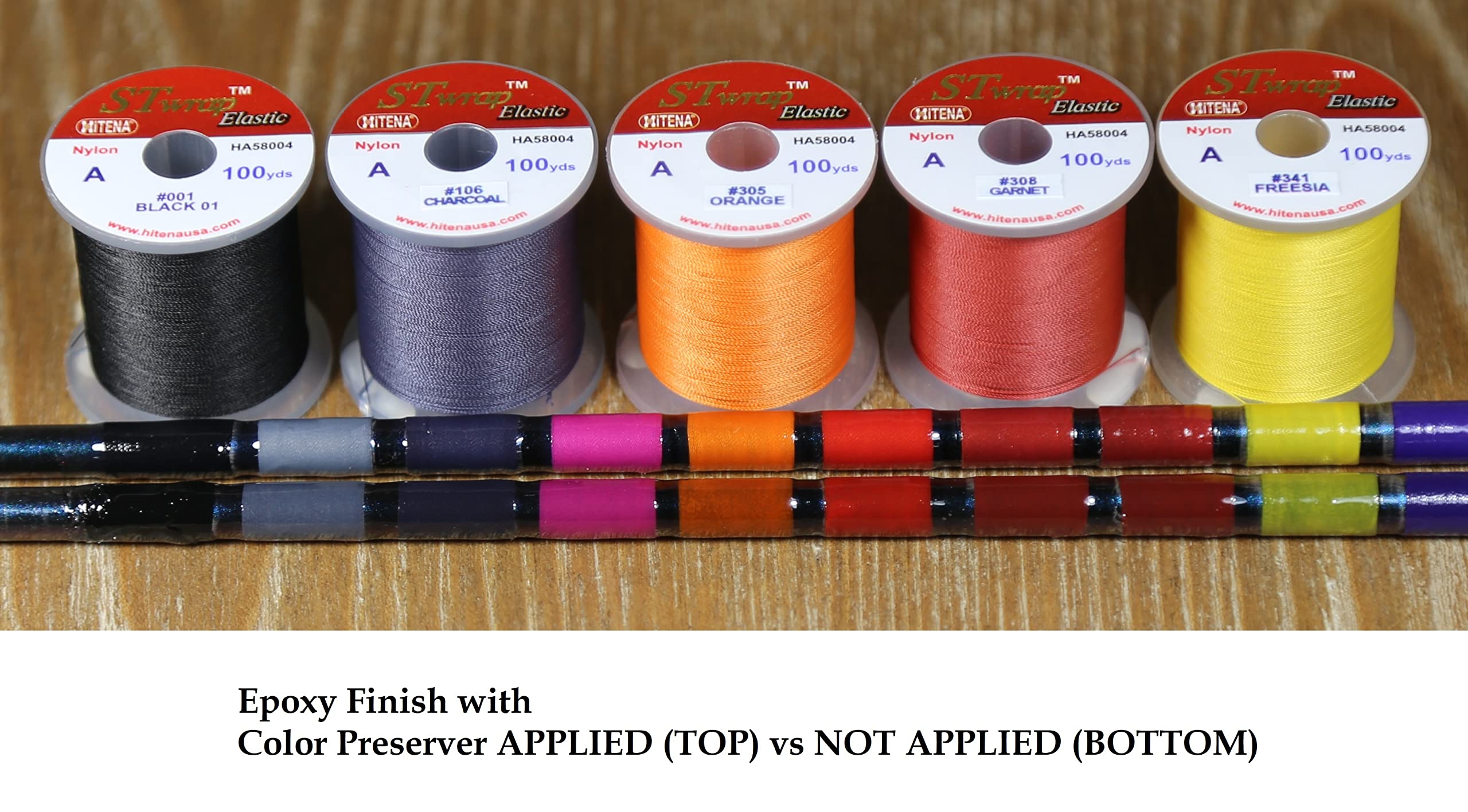 Hitena STWRAP Rod Wrapping Thread - Nylon Winding Thread. Wraps Super Easy. Sits Perfectly Flat on Blank. Less Fuzzy. Most Acclaimed by Professional Builders