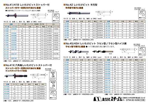 Shiitake Mushroom Drill Bit 41X-092 9.2mm