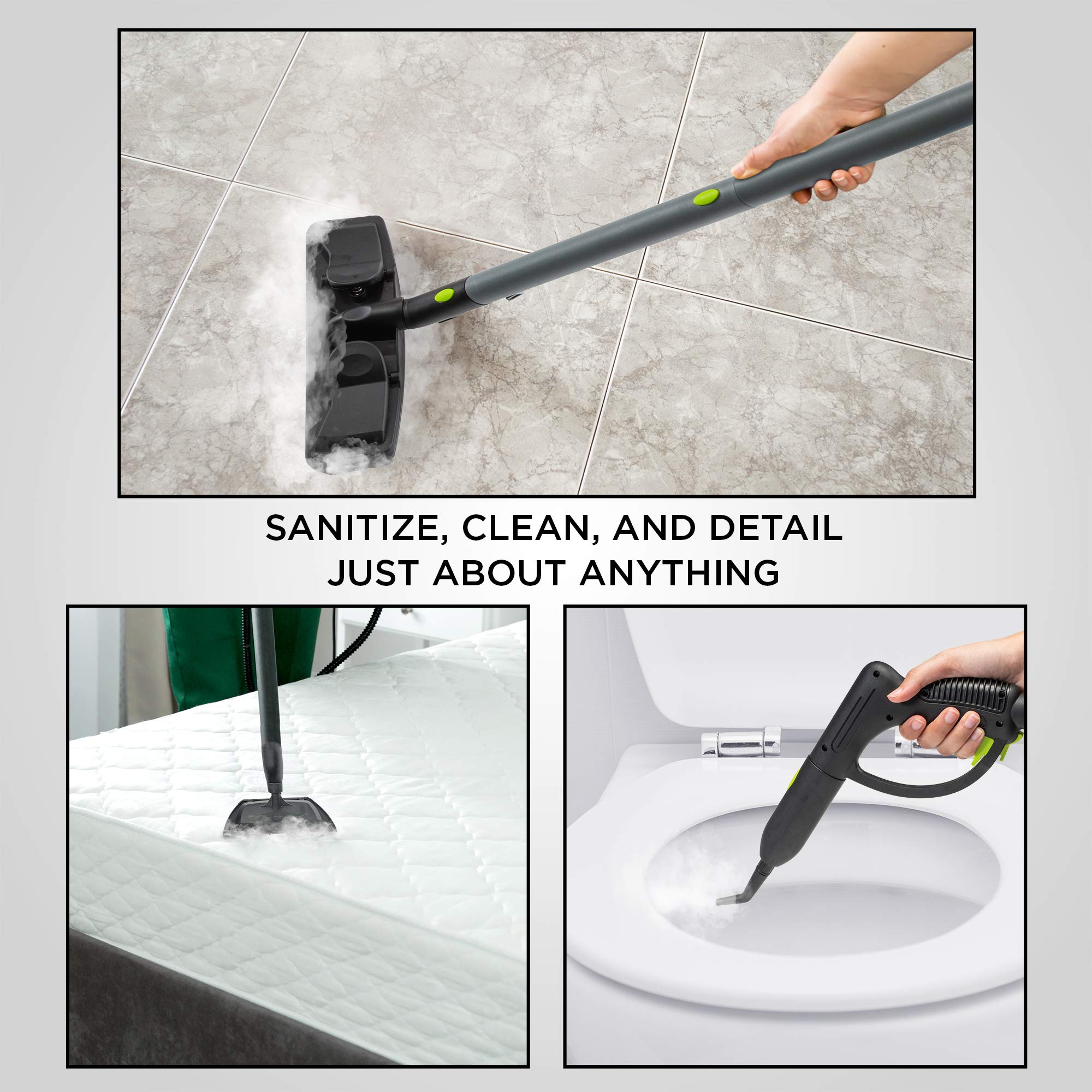 Ivation IVASTEAMR20 1800W Canister Steam Cleaner