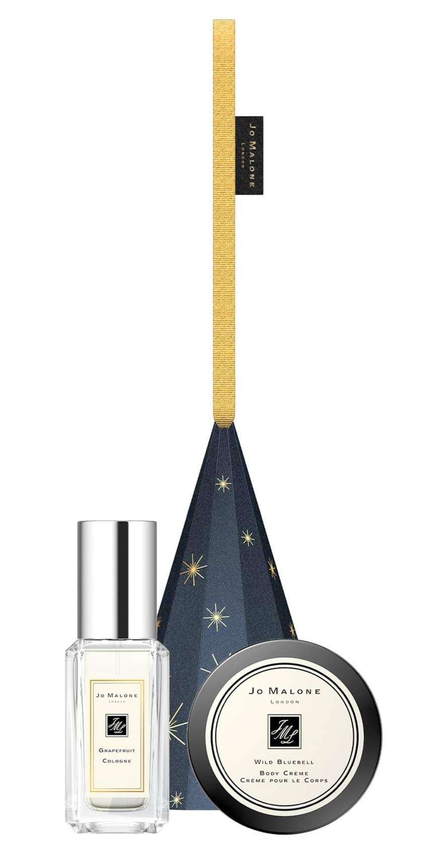 Jo Malone London Travel Size Grapefruit Cologne 9ml & Wild Bluebell Body Creme 15ml Star Ornament Set