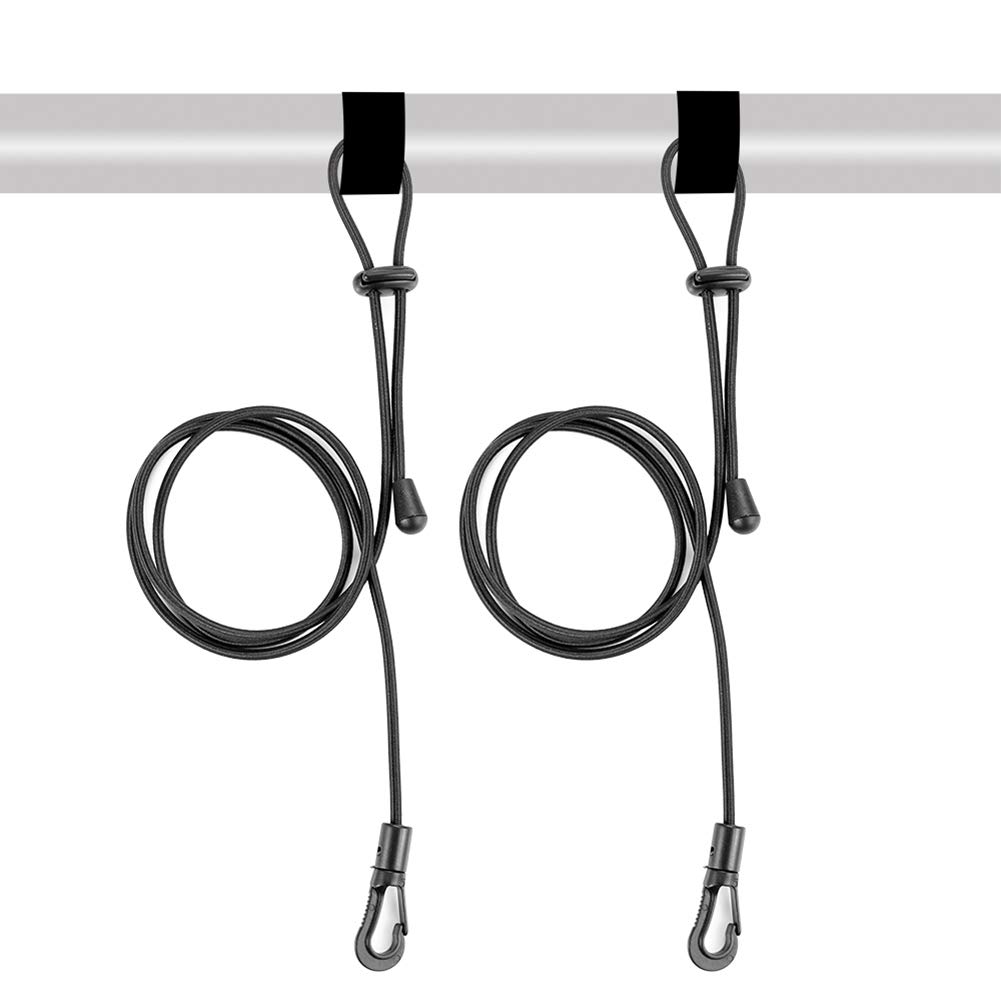 Kayak Paddle Leash, 2pcs Fishing d Safety Lanyard Cycling Canoe with Snap Hook Stretch Bungee Adjustable Strap Surfing Wing Survival sy Install Surfboard