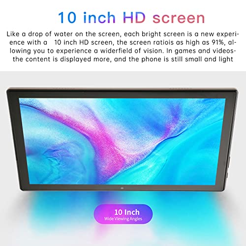 Tablet, 10 Inch IPS Screen Display Kids Tablet, 5G WiFi Tablet PC, 6GB 256GB ROM Dual SIM Dual Speaker, for Portable Entertainment (US Plug 13.5W Maximum)