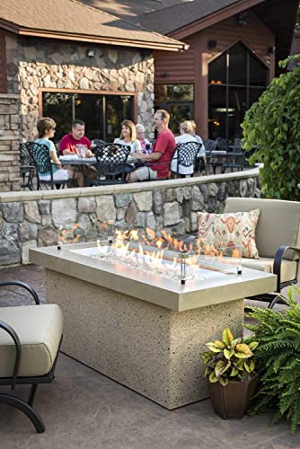 The Outdoor GreatRoom Company Glass Guard - Rectangular Glass Wind Guard for 12" by 42" Crystal Fire Burner - Sturdy Tempered Glass Panels with Aluminum Clips for Attachment - Easy to Assemble