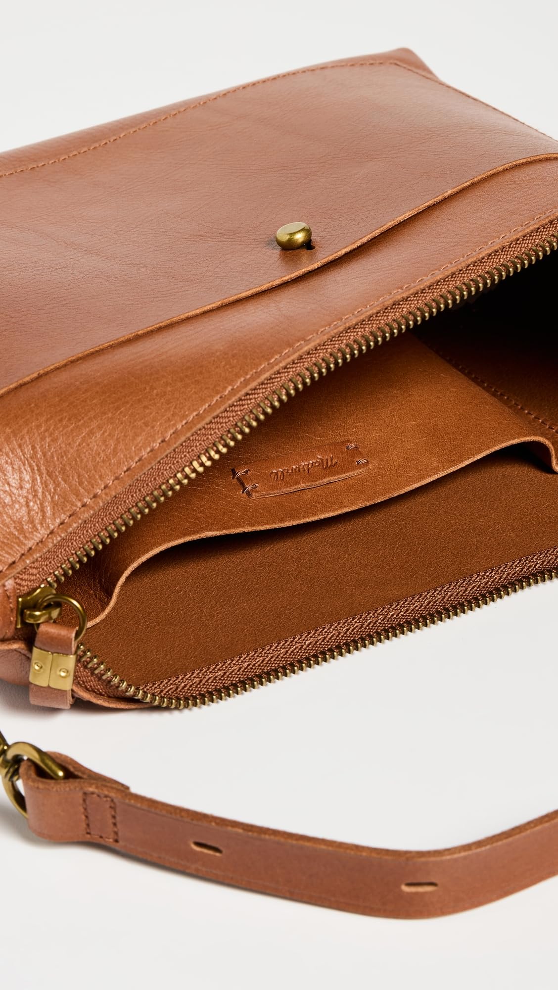 Madewell Women's The Transport Shoulder Crossbody Bag, English Saddle, Tan, Brown, One Size